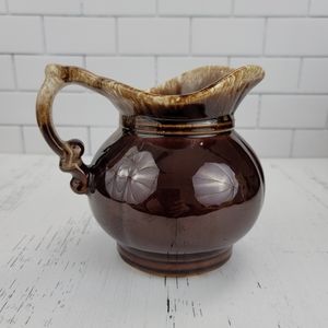 Mccoy | Accents | Vtg Mccoy Pottery 7528 Brown Drip Glazed Pitcher ...